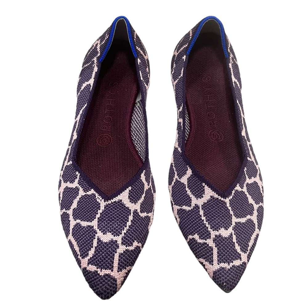 Rothys - Purple Giraffe Print 9.5 Point - Gem